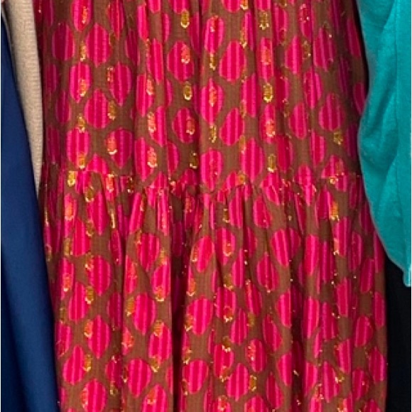 Oliphant | Dresses | Oliphant Pink Maxi Dress With Tiered Style For ...